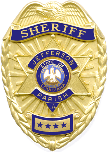 Reversed Enamel Flex Badge for Jefferson Parish LA Sheriff Department ...